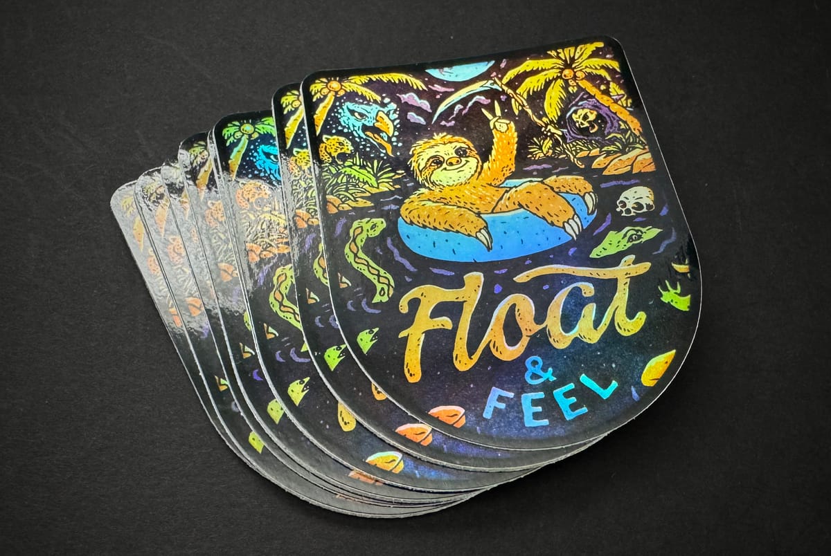 Float & Feel Sloth Sticker