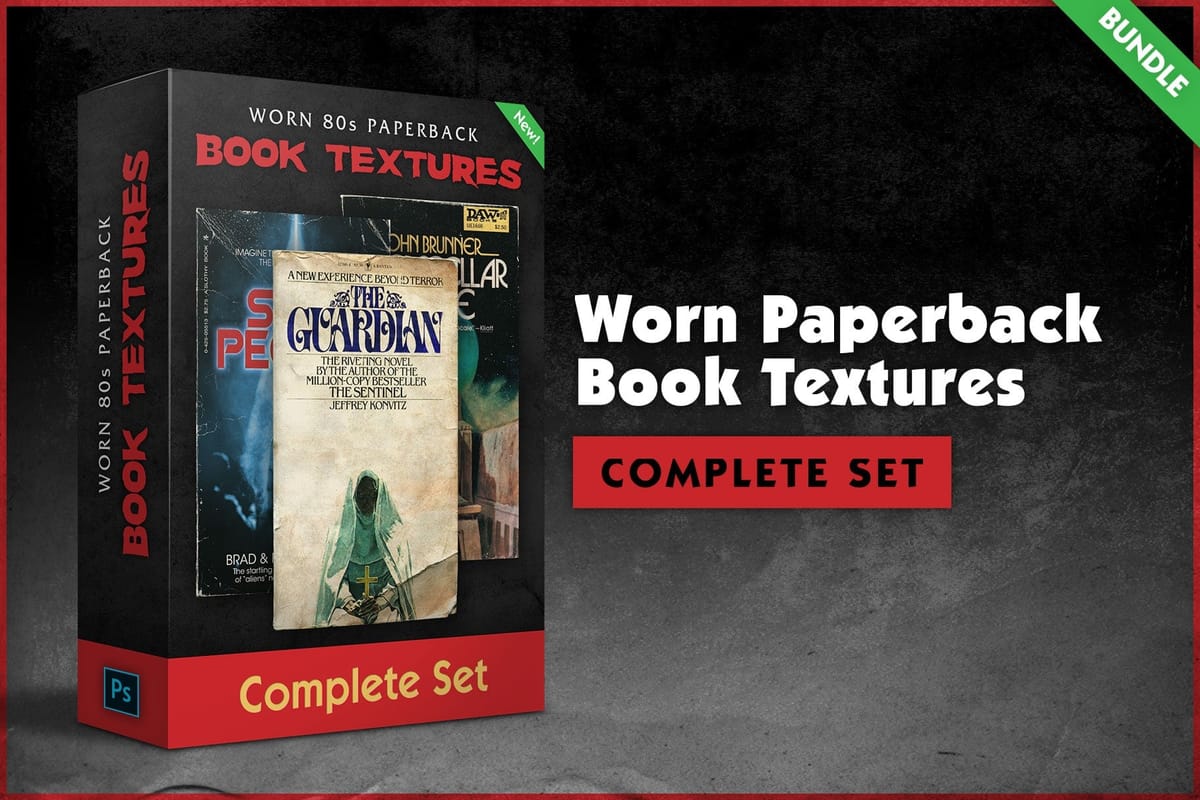 Worn Paperback Book Textures - Complete Set - Jeff Finley