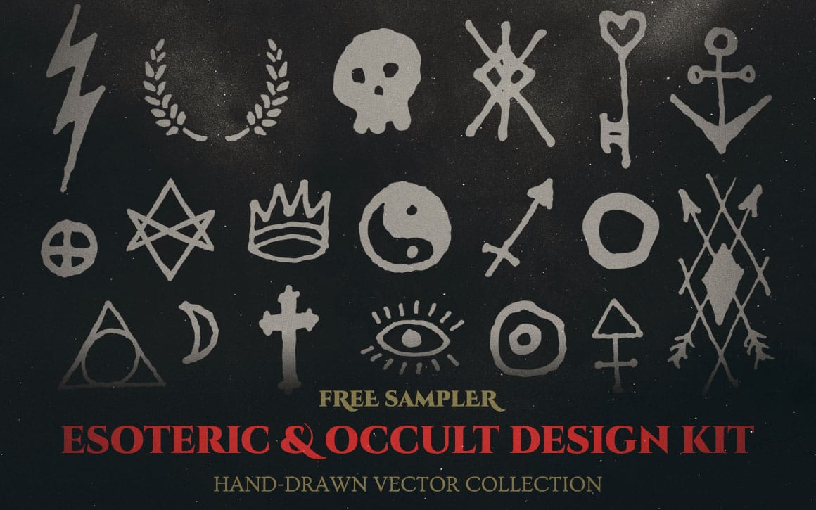Free Download: Esoteric & Occult Hand-Drawn Vector Pack - Jeff Finley